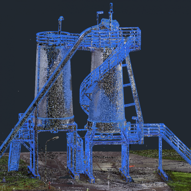 Installatie Modelleren met 3D-laserscanning voor onderhoud